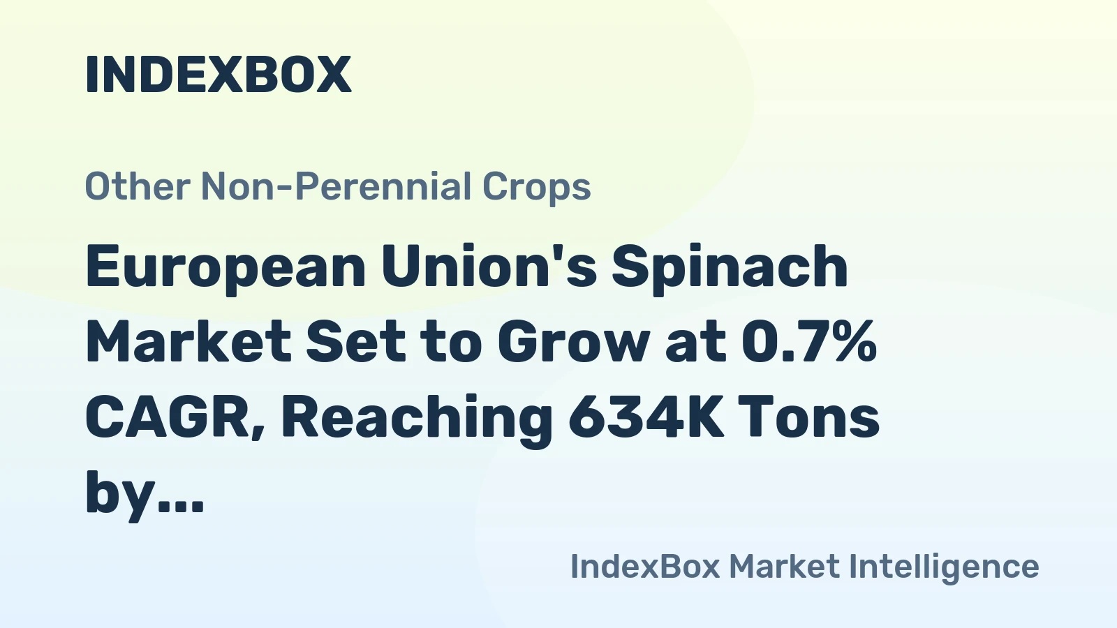 European Union's Spinach Market Set to Grow at 0.7% CAGR, Reaching 634K Tons by 2035