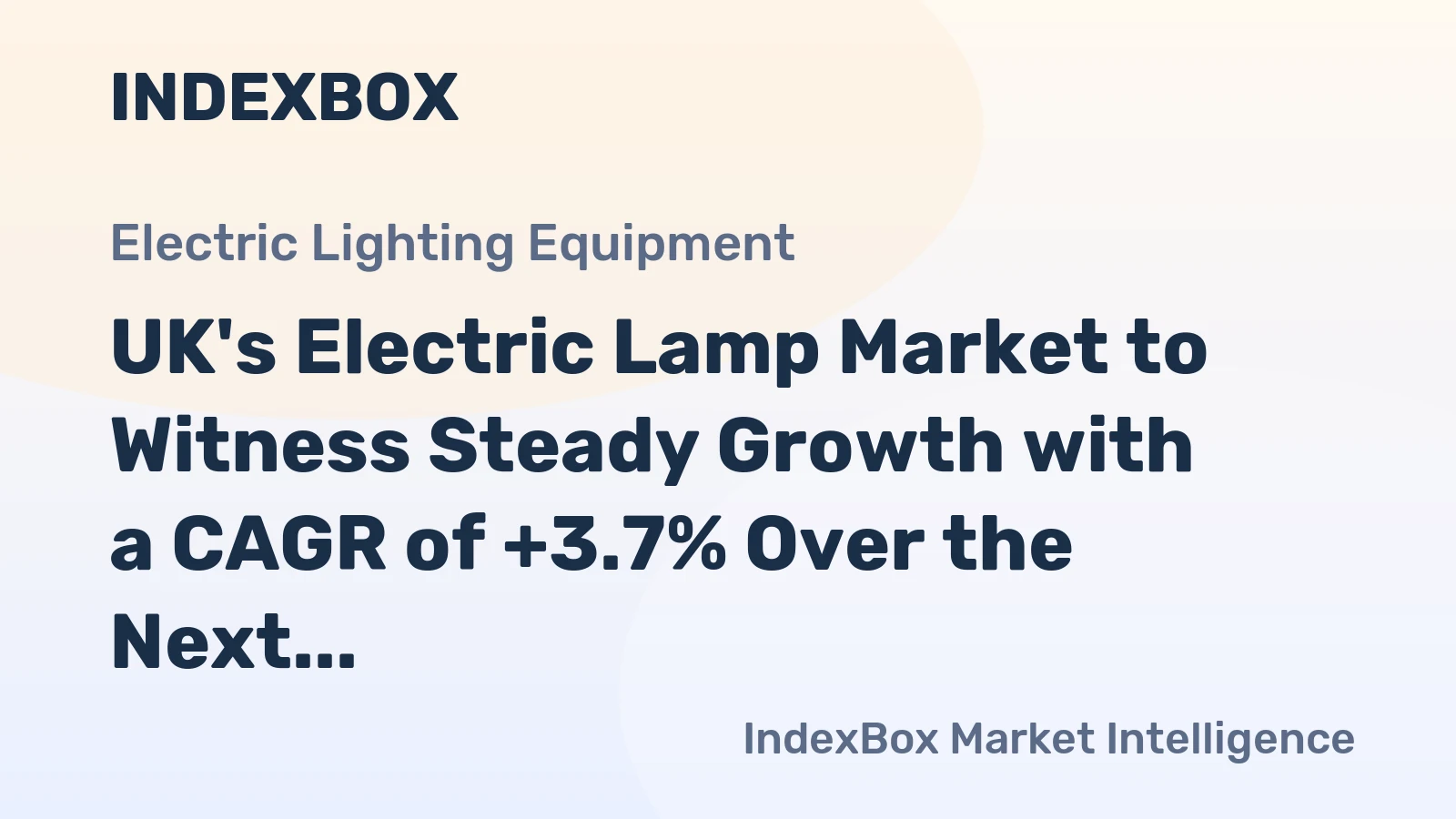 UK's Electric Lamp Market to Witness Steady Growth with a CAGR of +3.7% Over the Next Decade