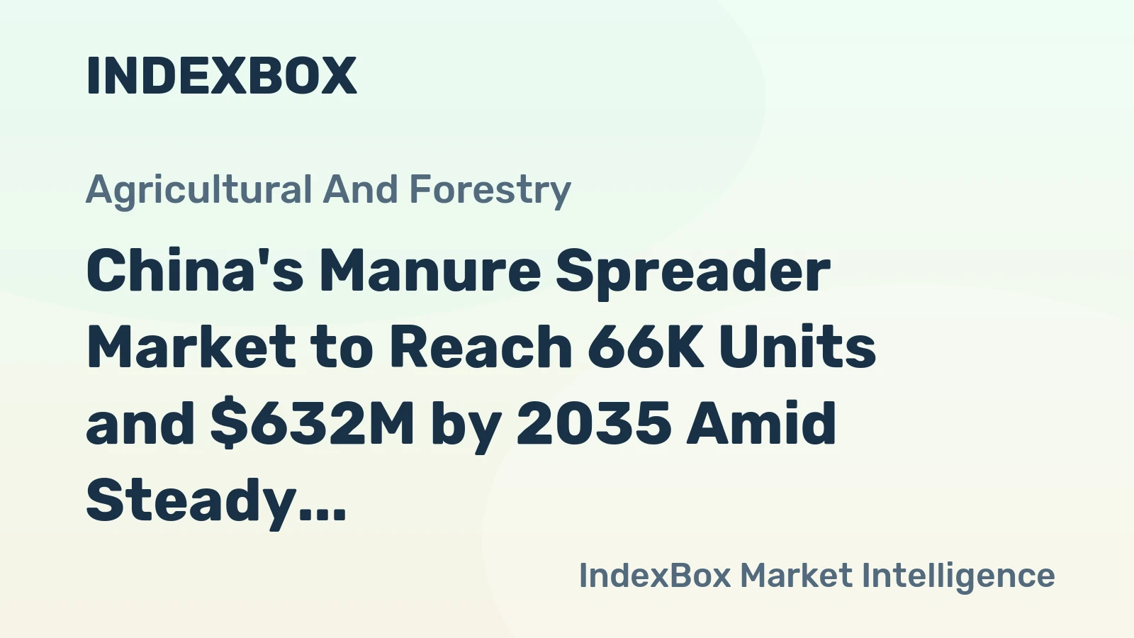 China's Manure Spreader Market to Reach 66K Units and $632M by 2035 Amid Steady Growth