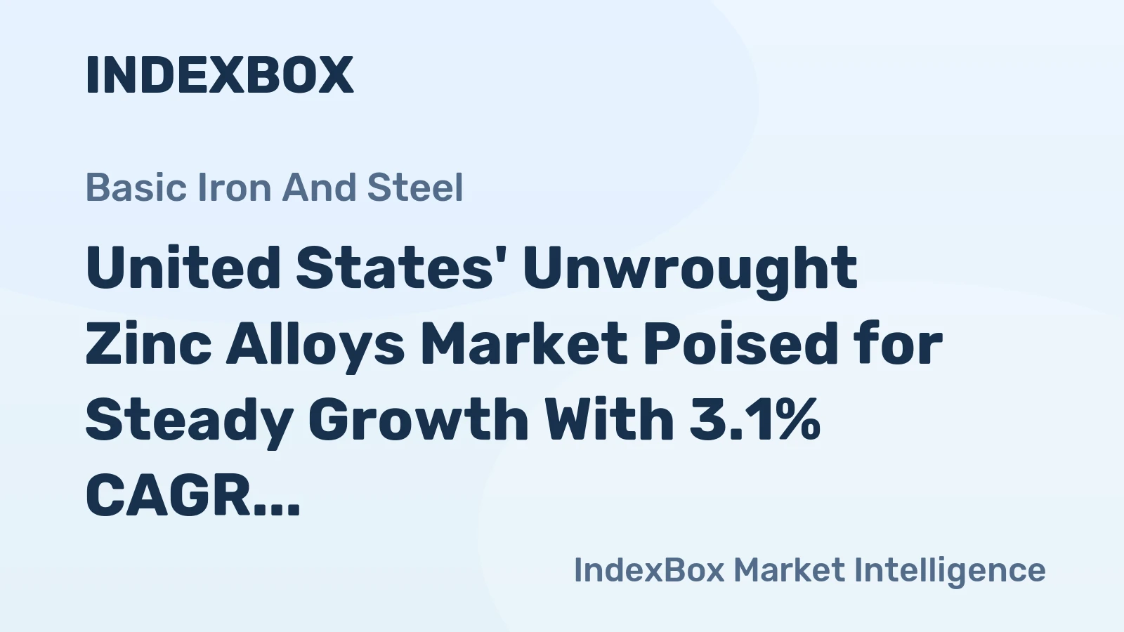 United States' Unwrought Zinc Alloys Market Poised for Steady Growth With 3.1% CAGR in Value