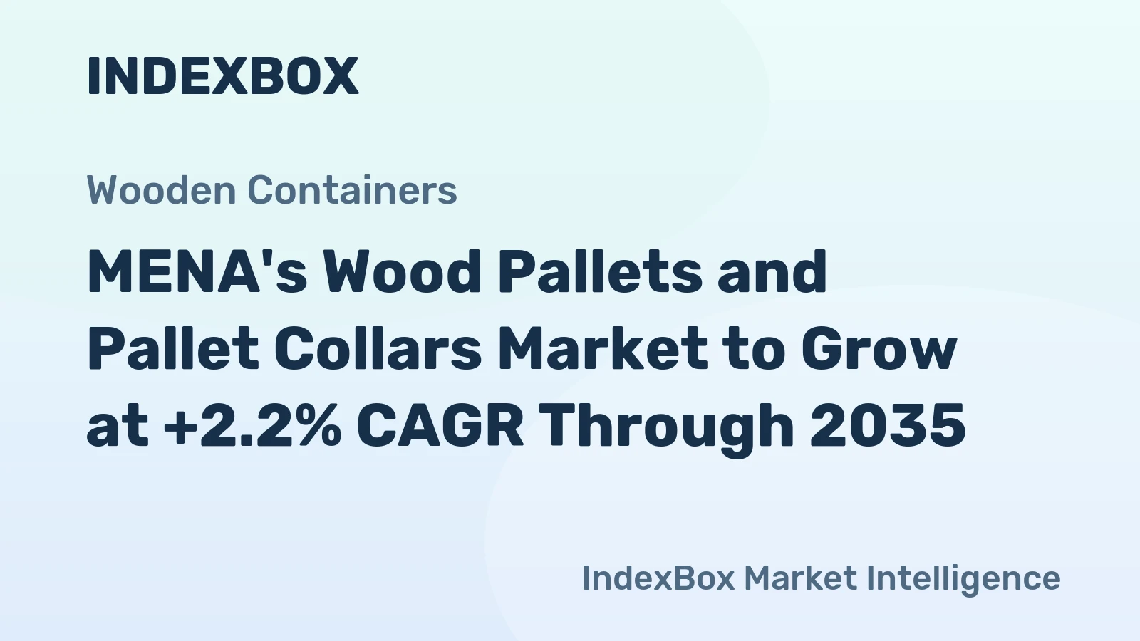 MENA's Wood Pallets and Pallet Collars Market to Grow at +2.2% CAGR Through 2035
