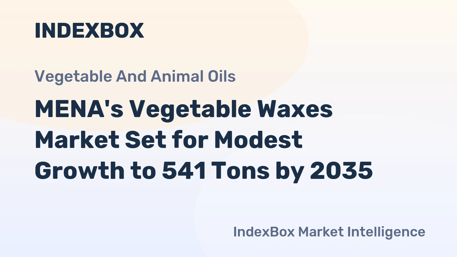 MENA's Vegetable Waxes Market Set for Modest Growth to 541 Tons by 2035
