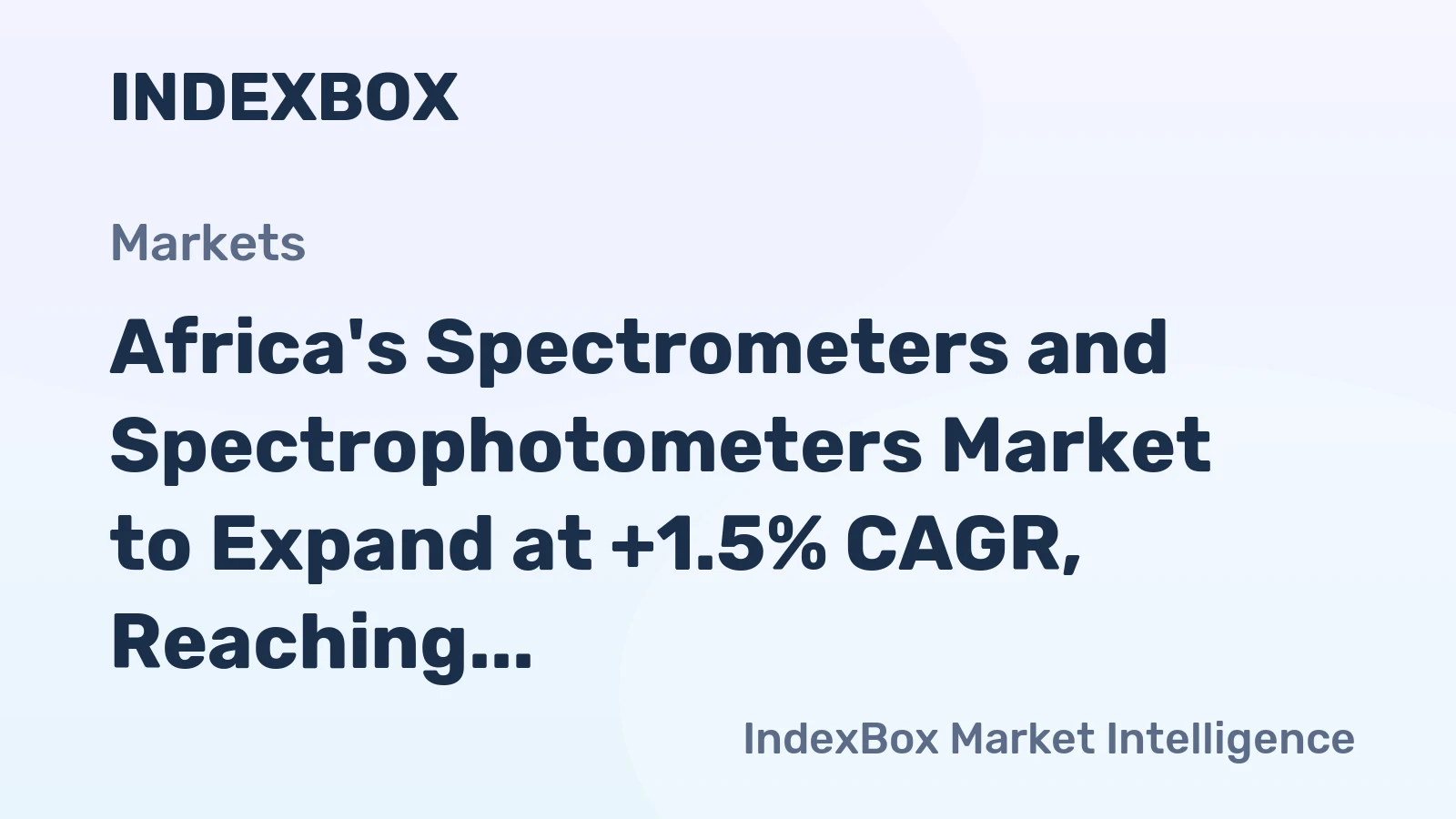 Africa's Spectrometers and Spectrophotometers Market to Expand at +1.5% CAGR, Reaching $697M by 2035