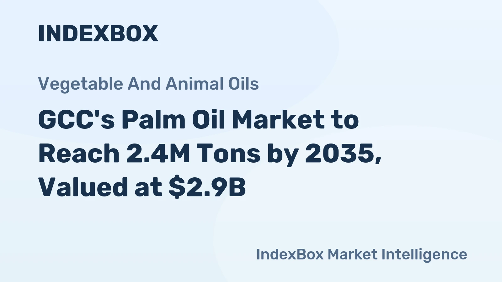 GCC's Palm Oil Market to Reach 2.4M Tons by 2035, Valued at $2.9B