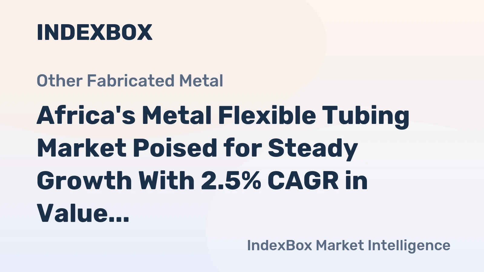 Africa's Metal Flexible Tubing Market Poised for Steady Growth With 2.5% CAGR in Value Through 2035