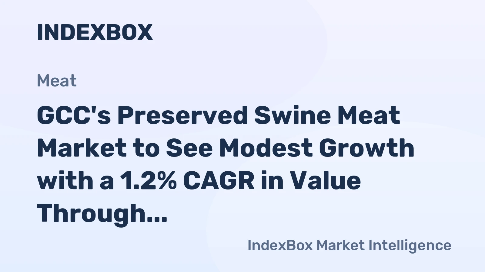 GCC's Preserved Swine Meat Market to See Modest Growth with a 1.2% CAGR in Value Through 2035