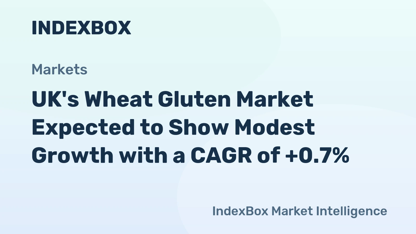 UK's Wheat Gluten Market Expected to Show Modest Growth with a CAGR of +0.7%