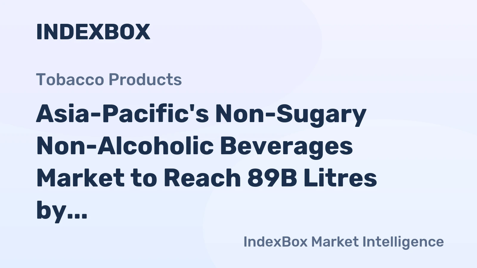 Asia-Pacific's Non-Sugary Non-Alcoholic Beverages Market to Reach 89B Litres by 2035 with +1.1% CAGR Growth