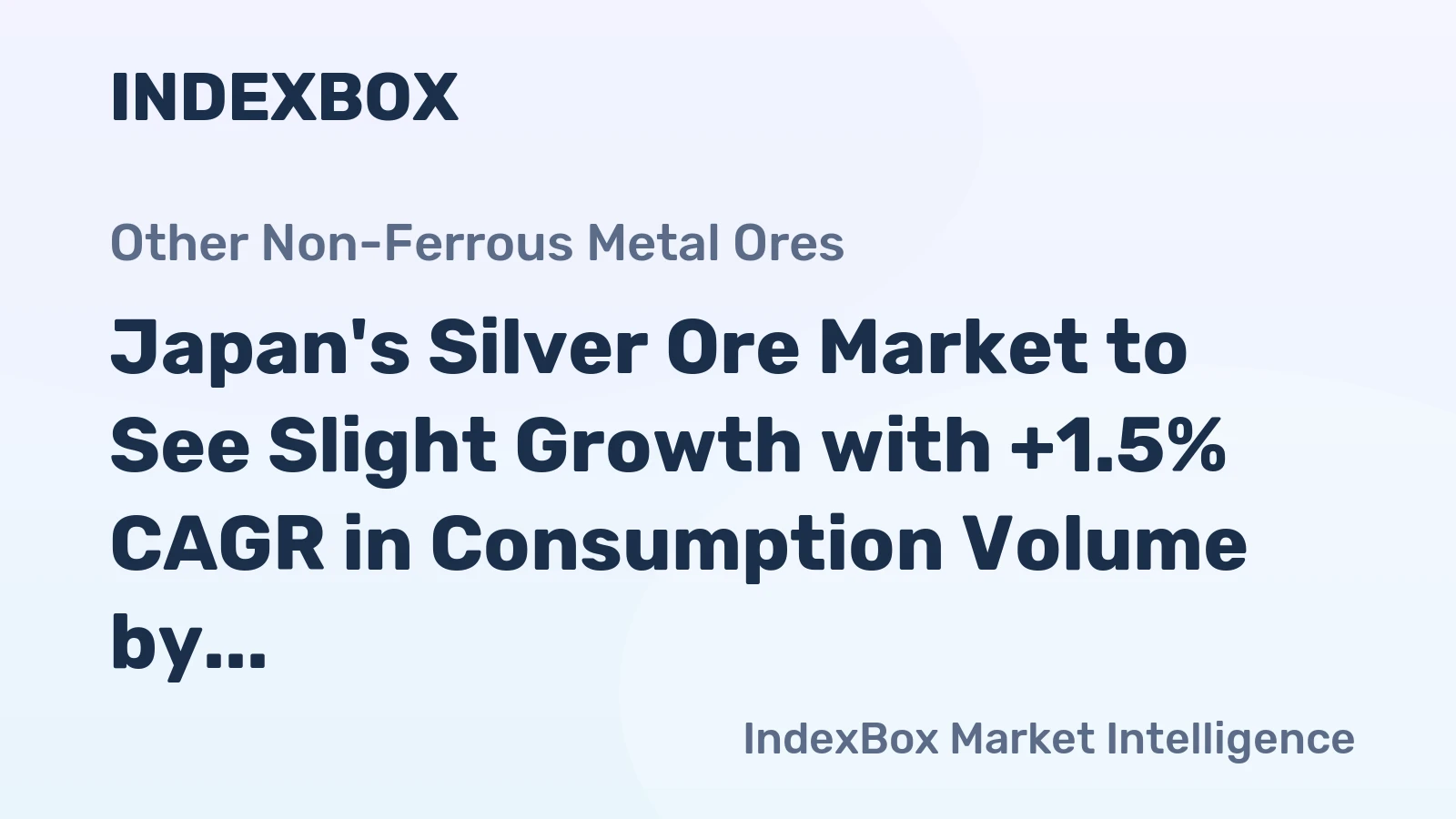 Japan's Silver Ore Market to See Slight Growth with +1.5% CAGR in Consumption Volume by 2035