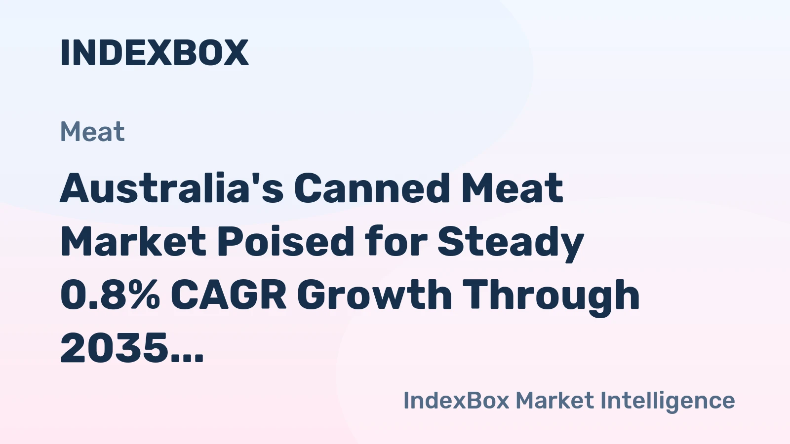 Australia's Canned Meat Market Poised for Steady 0.8% CAGR Growth Through 2035