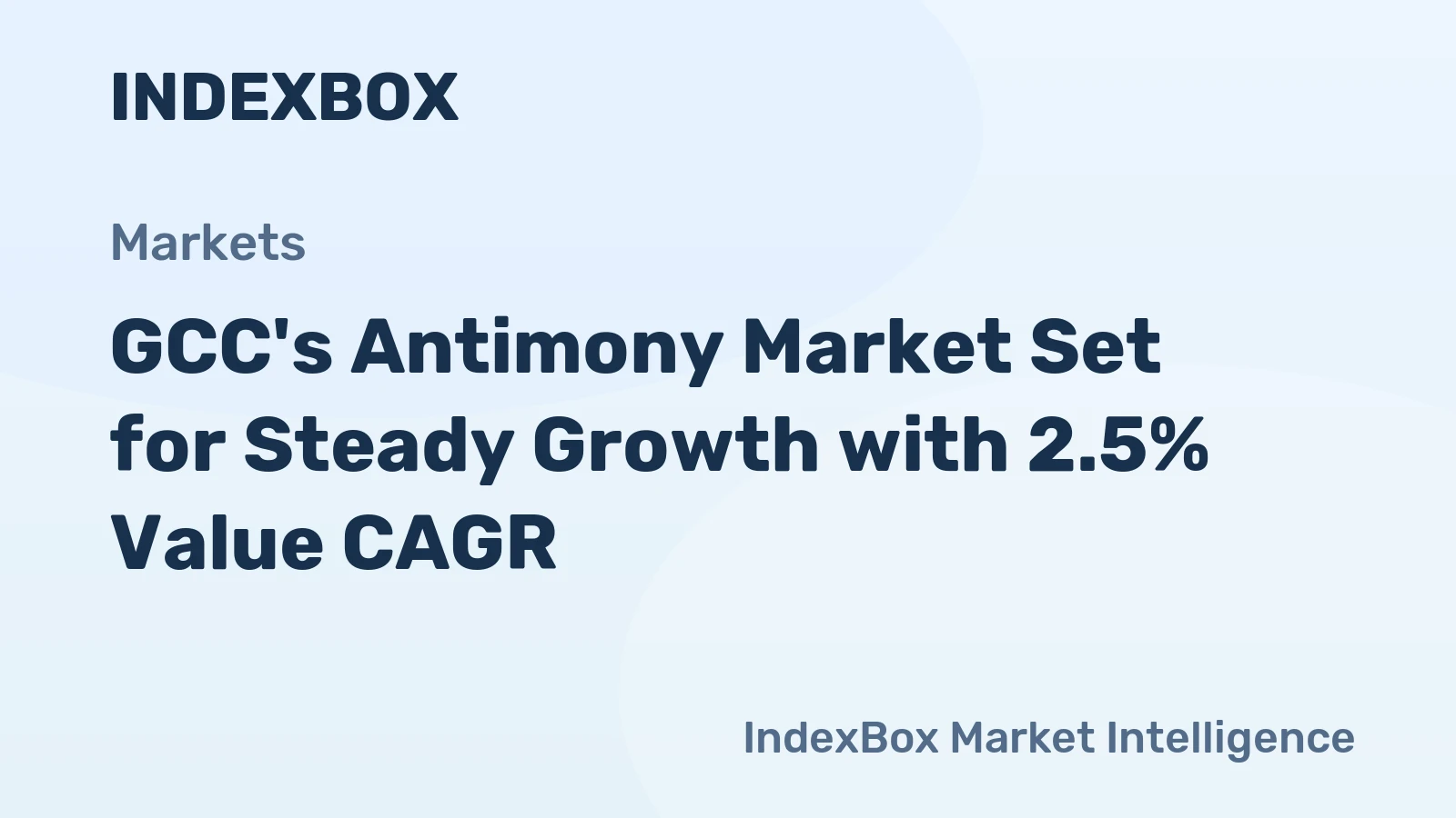 GCC's Antimony Market Set for Steady Growth with 2.5% Value CAGR