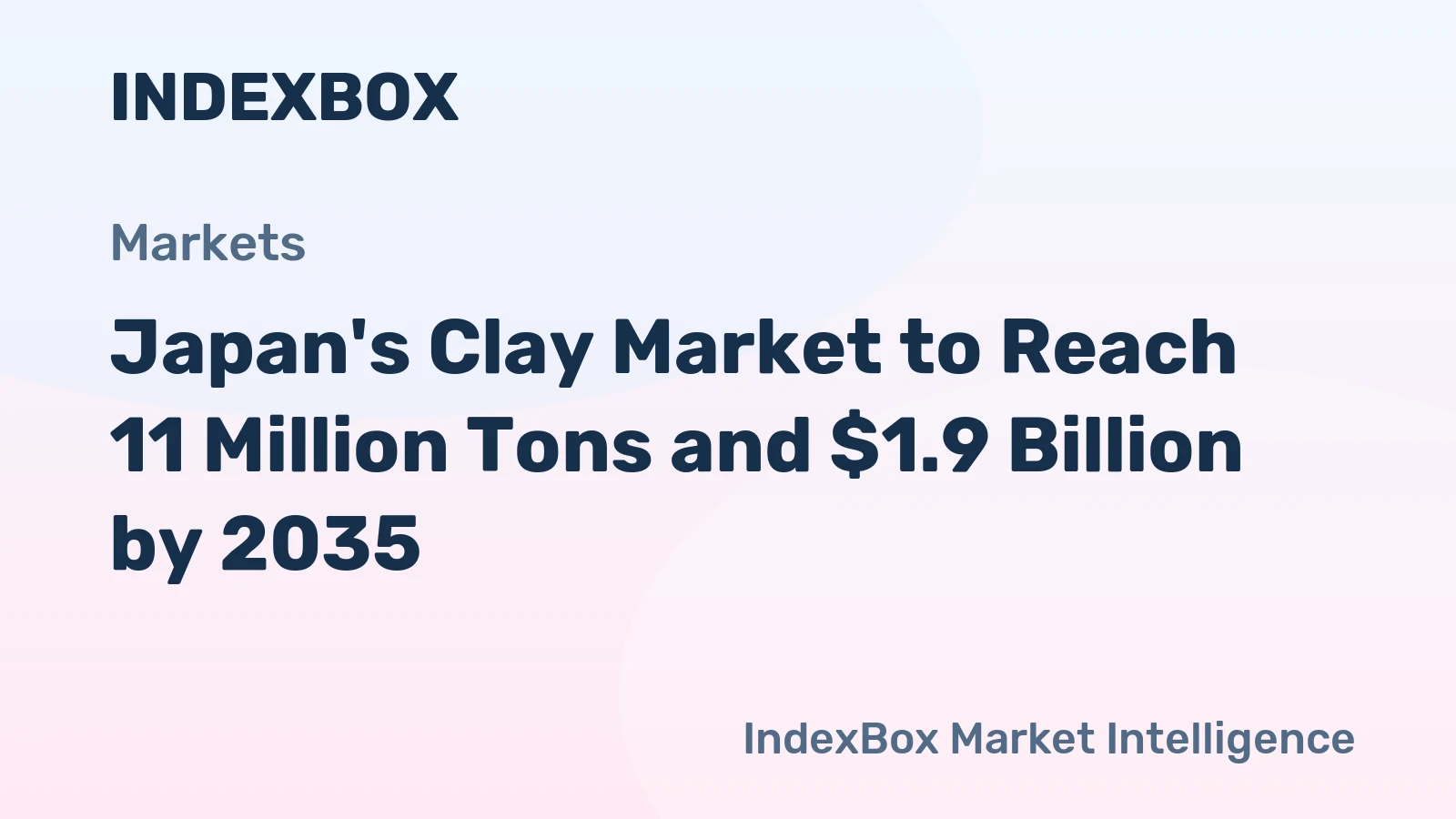 Japan's Clay Market to Reach 11 Million Tons and $1.9 Billion by 2035