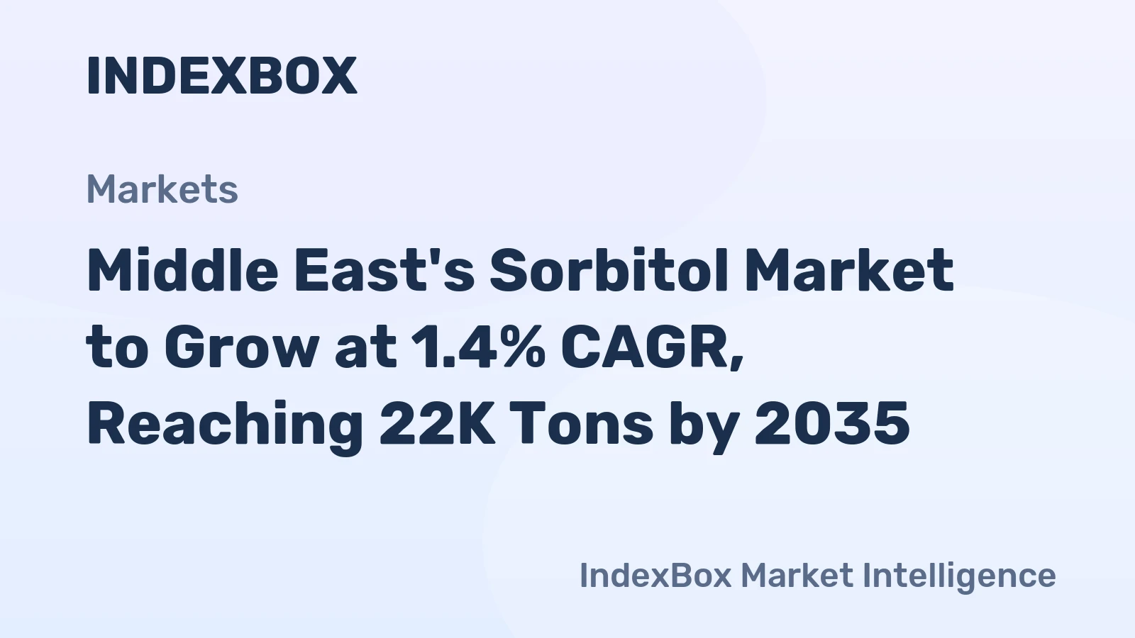 Middle East's Sorbitol Market to Grow at 1.4% CAGR, Reaching 22K Tons by 2035