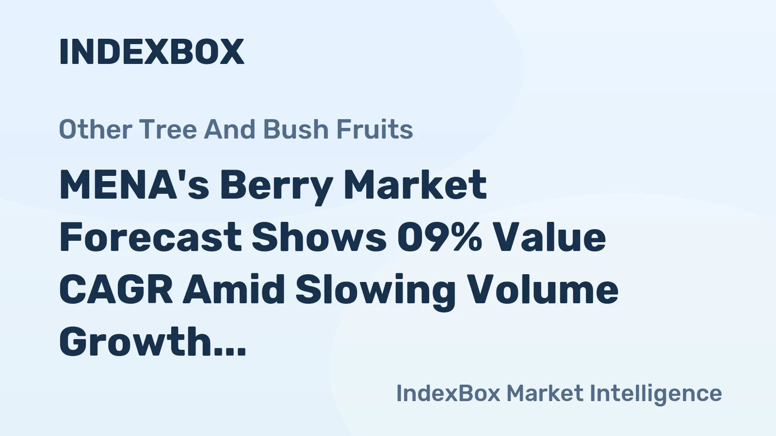 MENA's Berry Market Forecast Shows 09% Value CAGR Amid Slowing Volume Growth