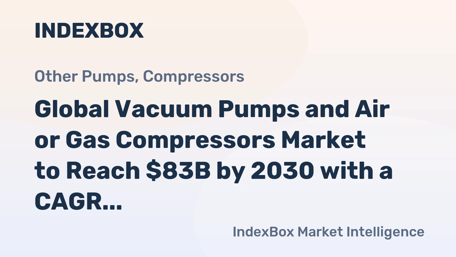Global Vacuum Pumps and Air or Gas Compressors Market to Reach $83B by 2030 with a CAGR of +4.6% in Value Terms