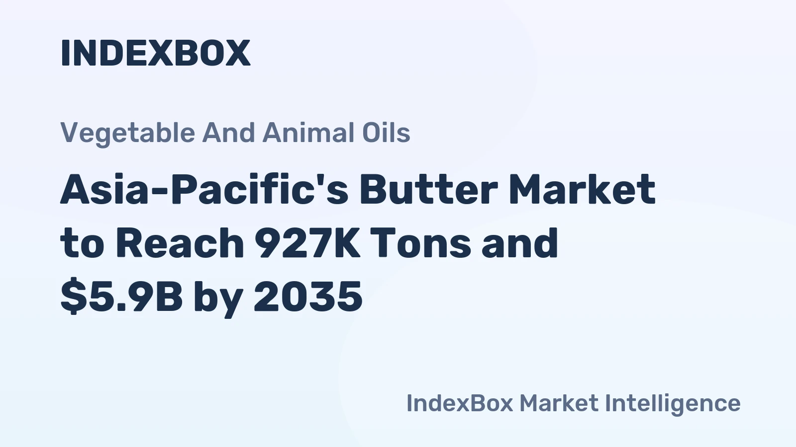Asia-Pacific's Butter Market to Reach 927K Tons and $5.9B by 2035