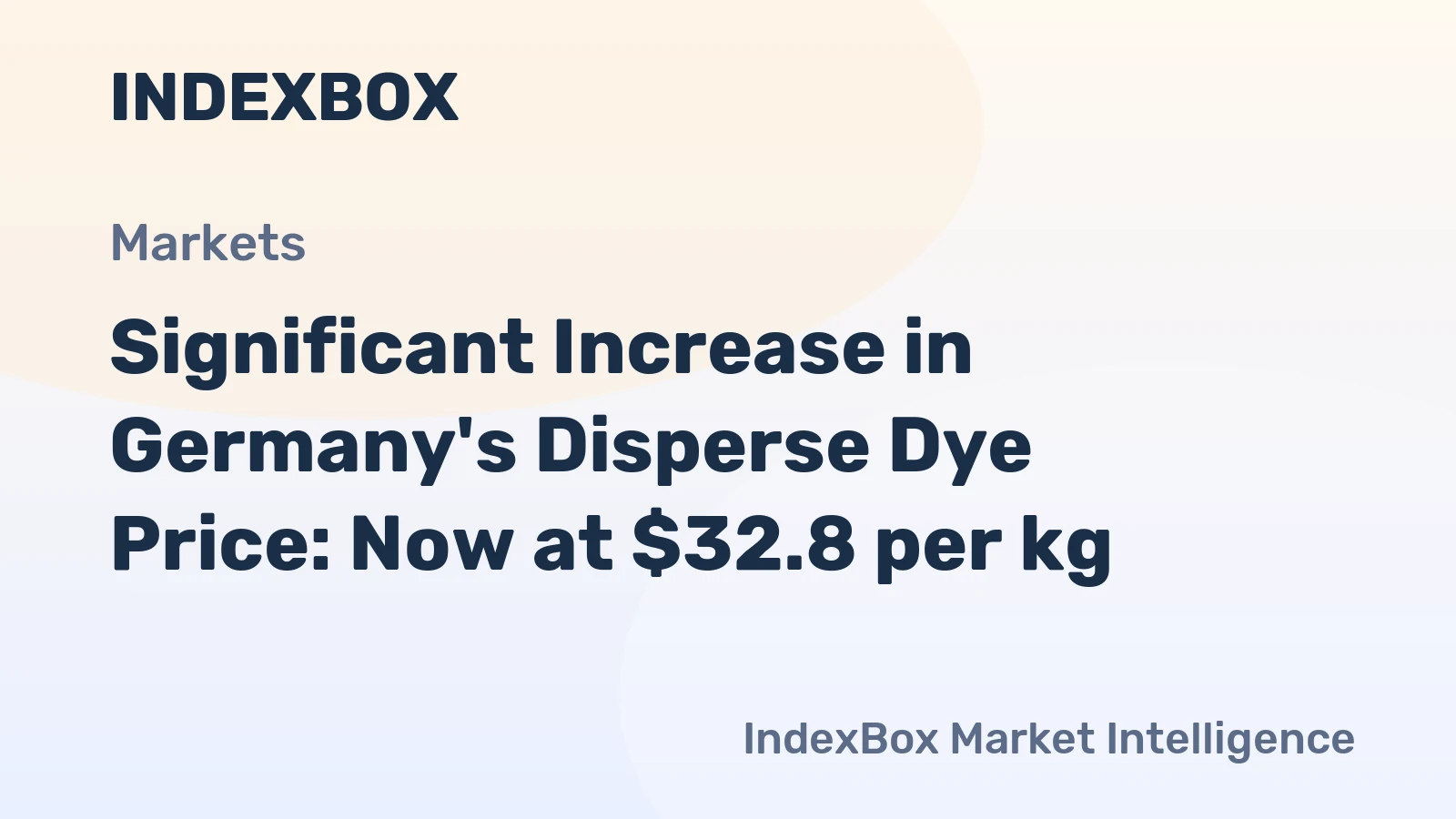 Significant Increase in Germany's Disperse Dye Price: Now at $32.8 per kg