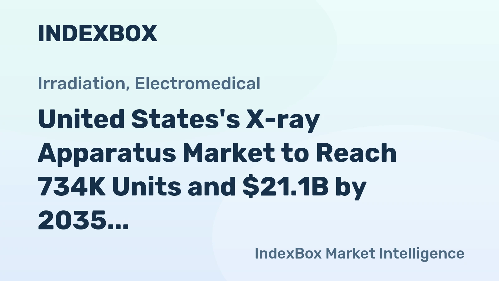United States's X-ray Apparatus Market to Reach 734K Units and $21.1B by 2035