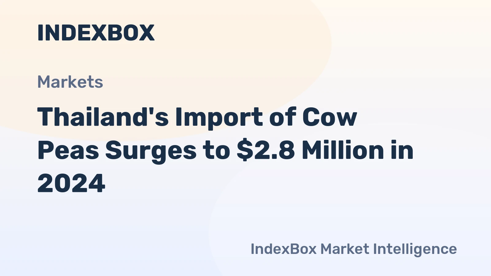 Thailand's Import of Cow Peas Surges to $2.8 Million in 2024