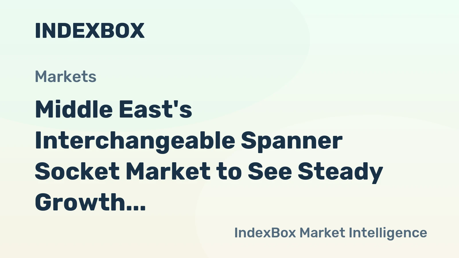 Middle East's Interchangeable Spanner Socket Market to See Steady Growth With a +1.9% CAGR in Value Through 2035