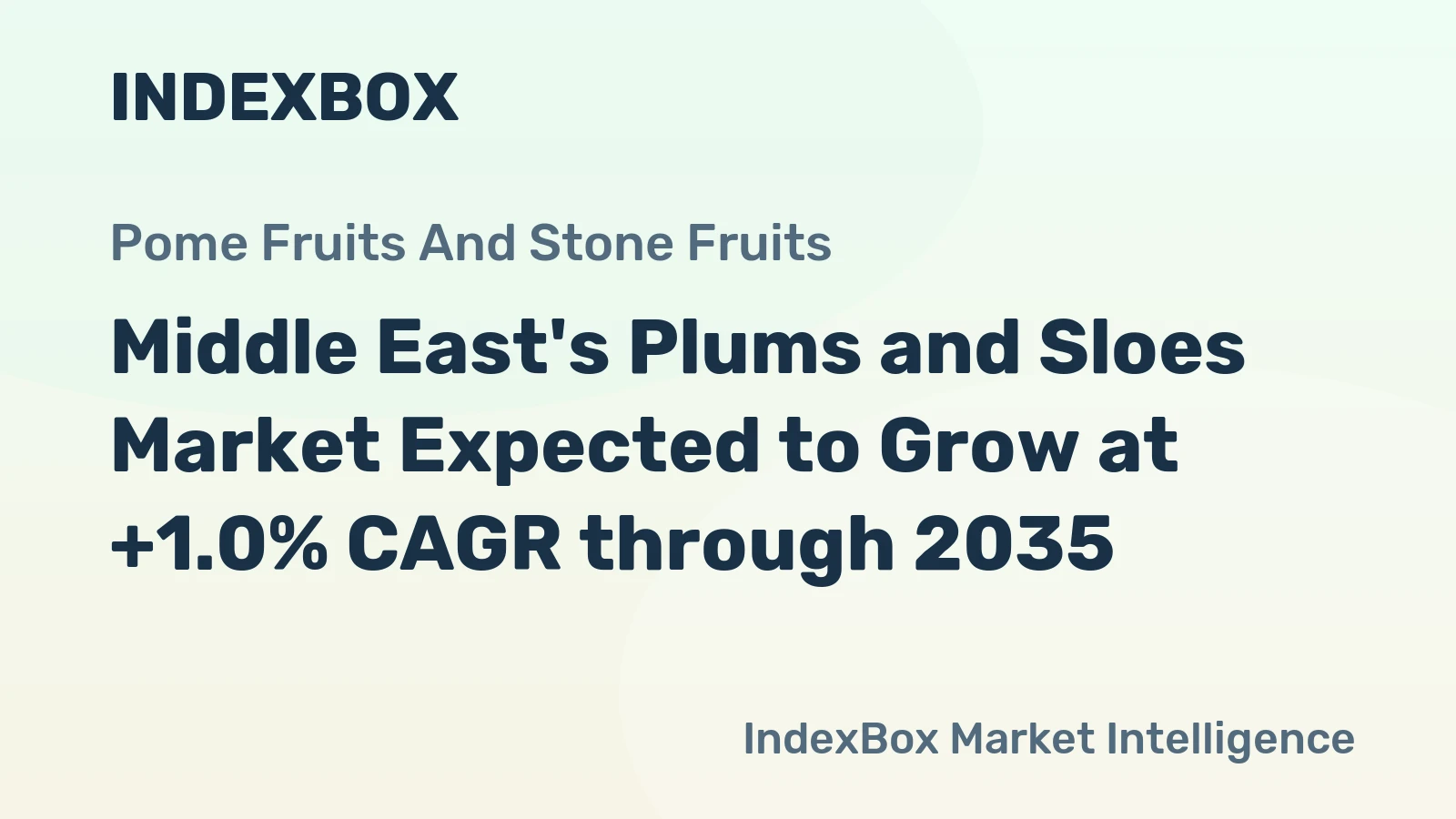 Middle East's Plums and Sloes Market Expected to Grow at +1.0% CAGR through 2035