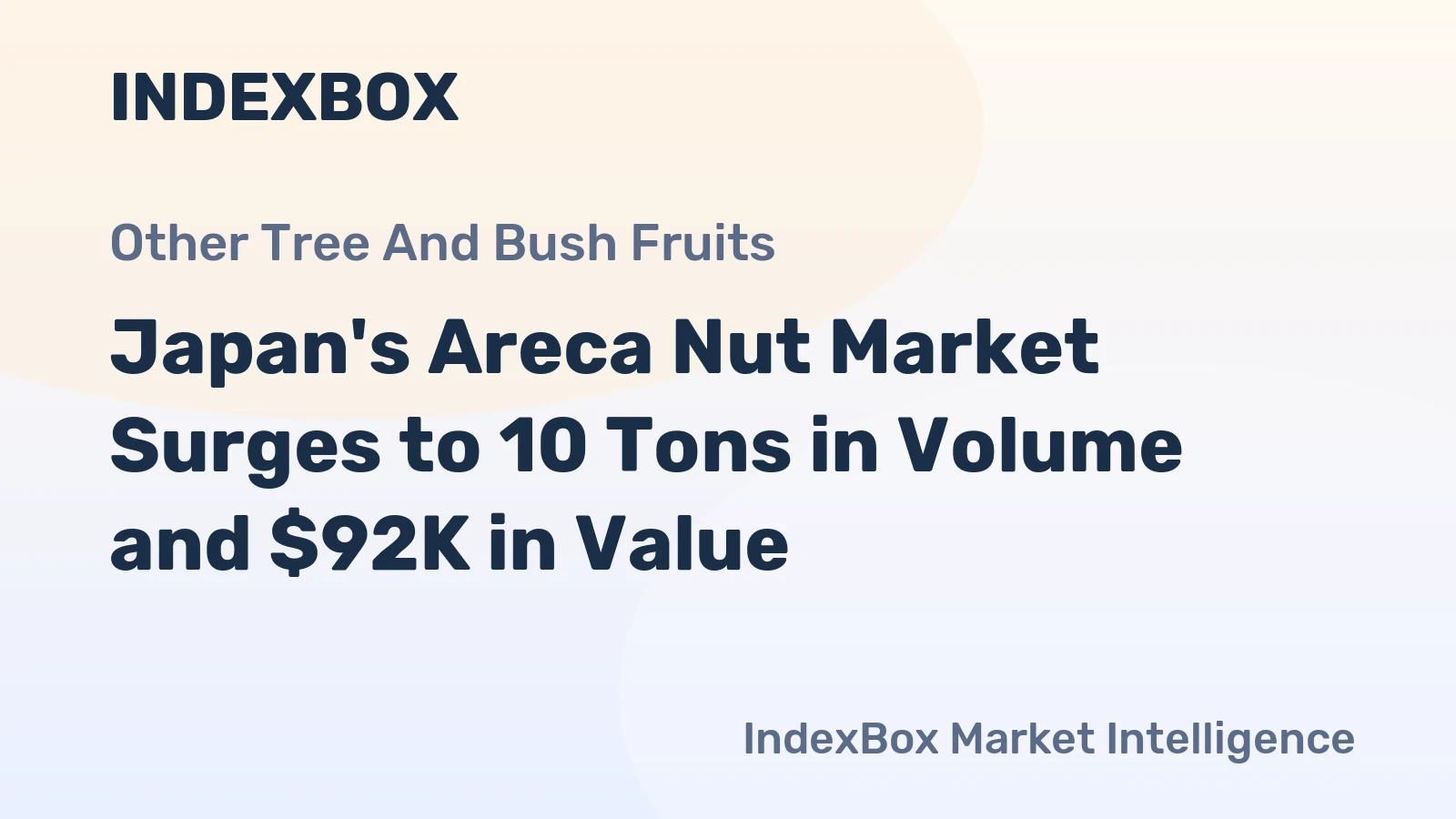Japan's Areca Nut Market Surges to 10 Tons in Volume and $92K in Value