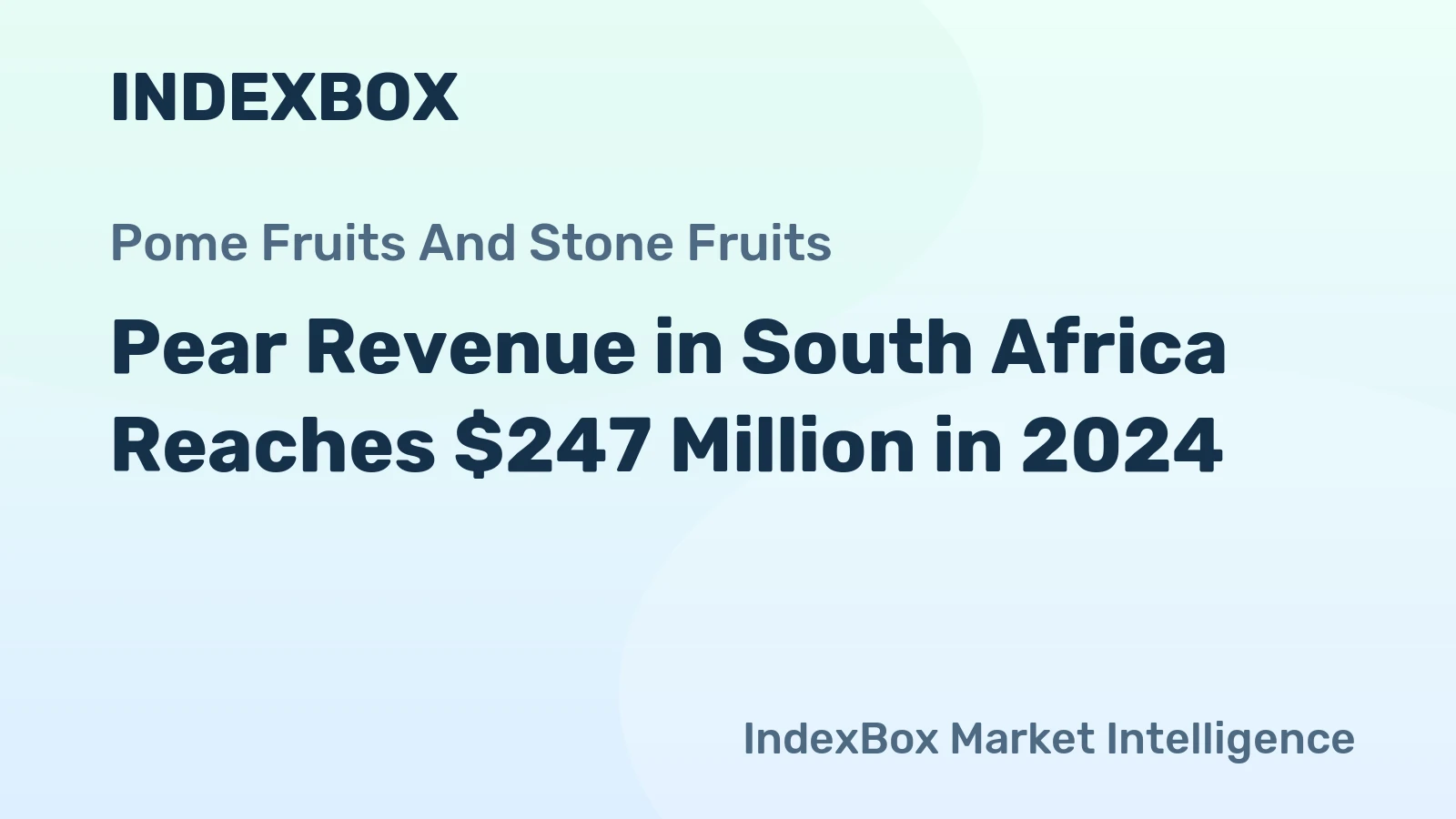 Pear Revenue in South Africa Reaches $247 Million in 2024