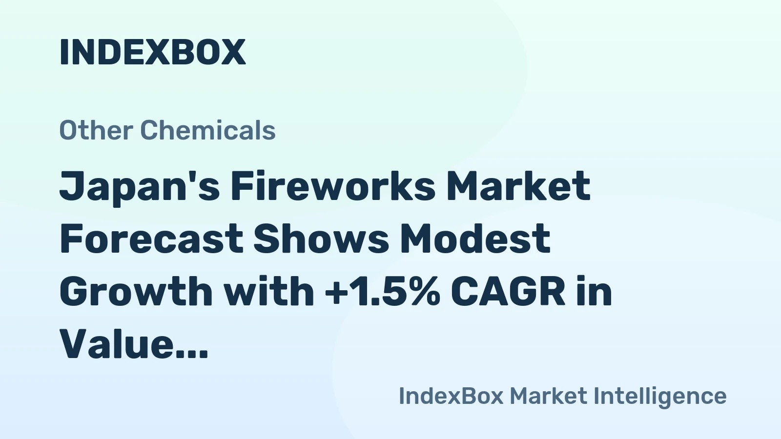 Japan's Fireworks Market Forecast Shows Modest Growth with +1.5% CAGR in Value Through 2035