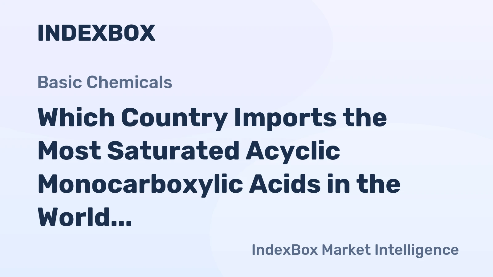 Which Country Imports the Most Saturated Acyclic Monocarboxylic Acids in the World?