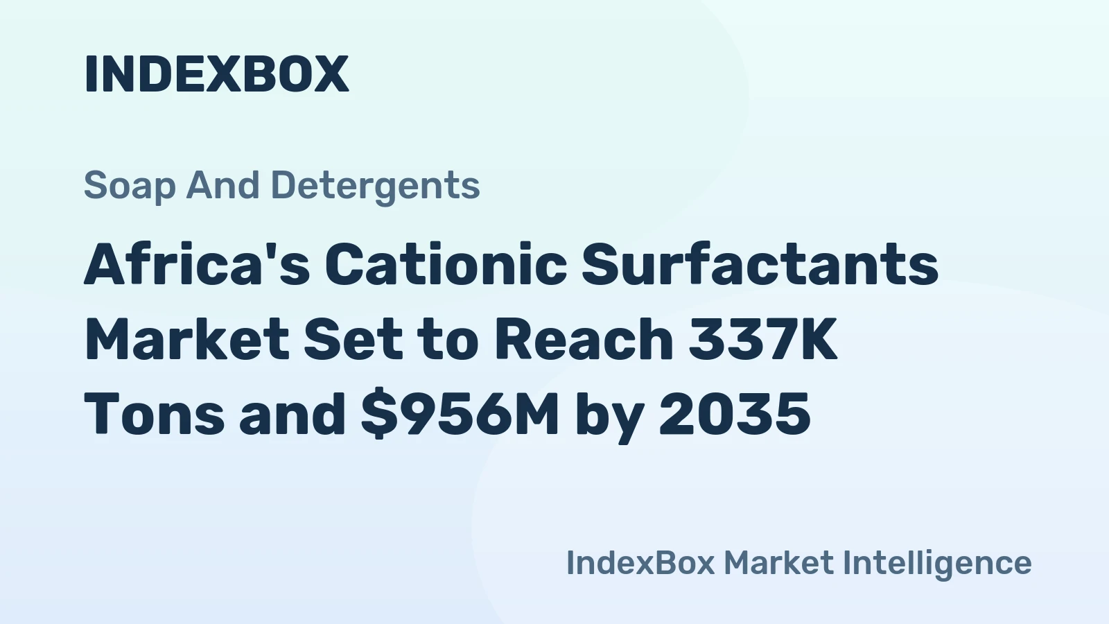 Africa's Cationic Surfactants Market Set to Reach 337K Tons and $956M by 2035
