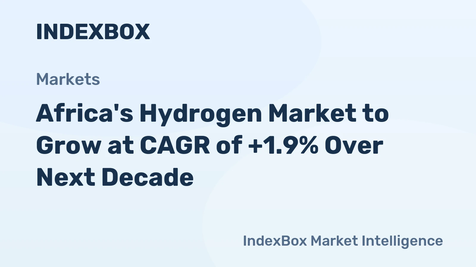 Africa's Hydrogen Market to Grow at CAGR of +1.9% Over Next Decade