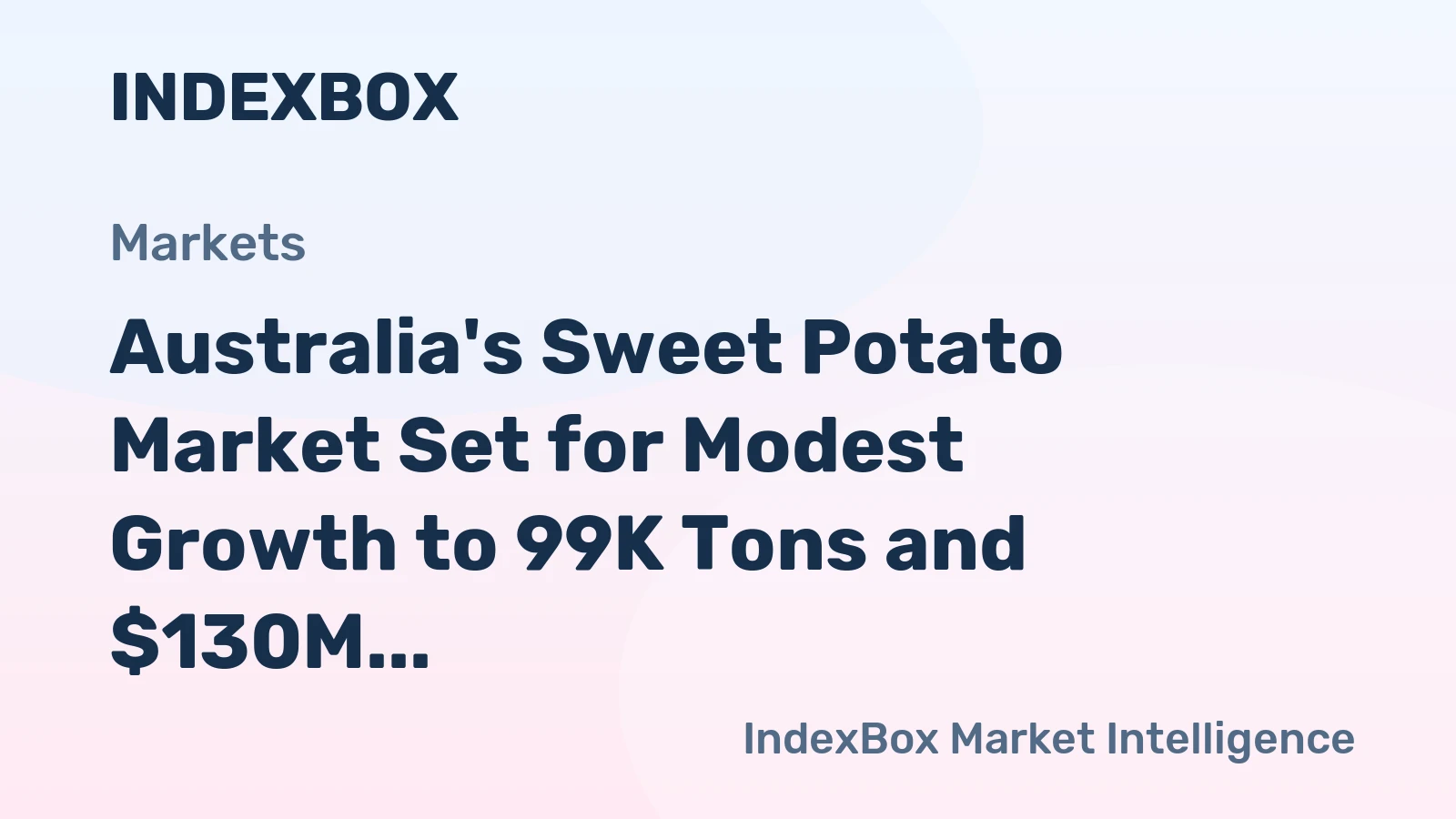 Australia's Sweet Potato Market Set for Modest Growth to 99K Tons and $130M by 2035