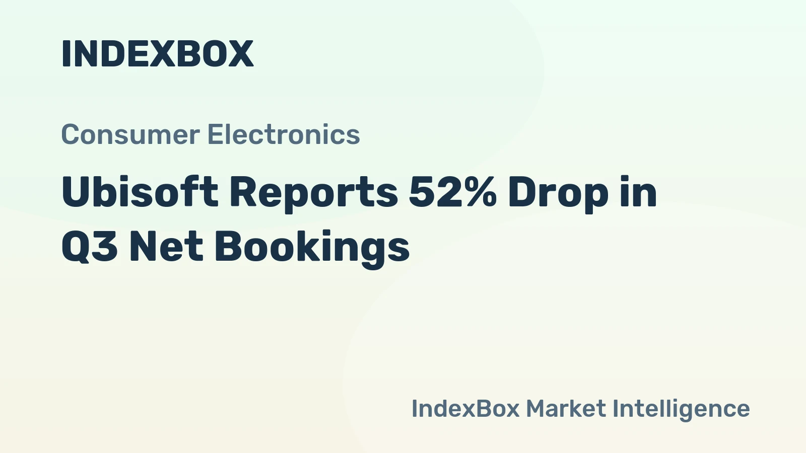 Ubisoft Reports 52% Drop in Q3 Net Bookings