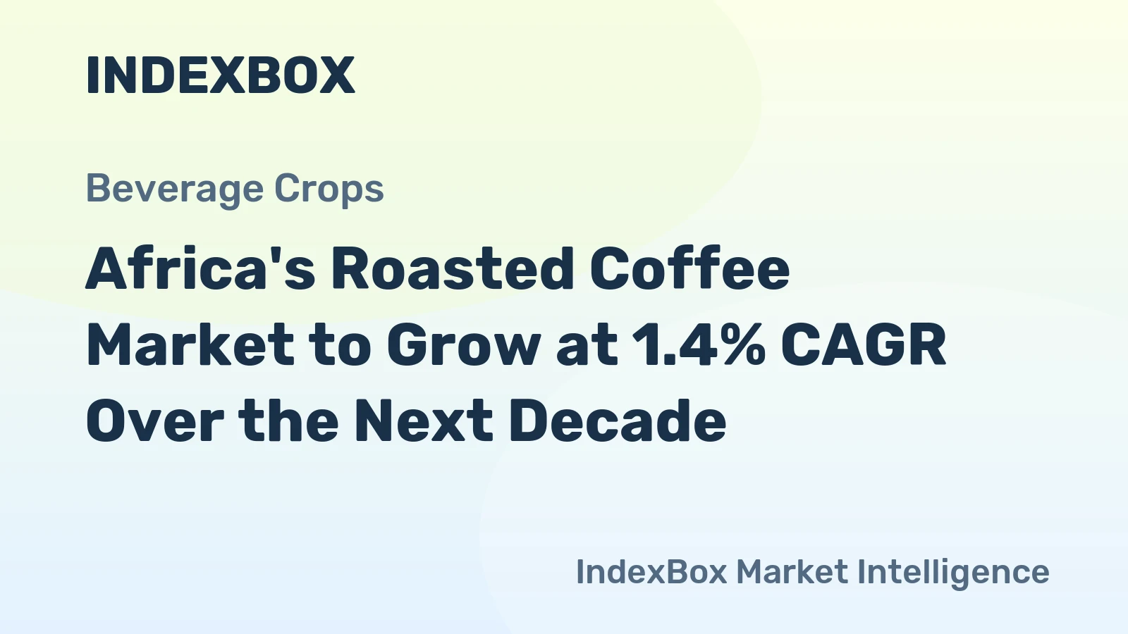 Africa's Roasted Coffee Market to Grow at 1.4% CAGR Over the Next Decade