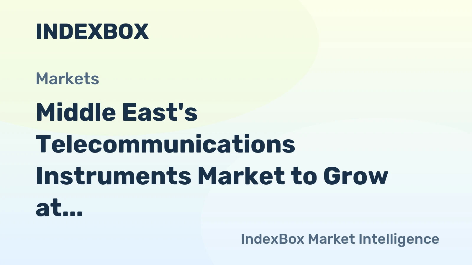 Middle East's Telecommunications Instruments Market to Grow at CAGR of +1.5% from 2024 to 2035