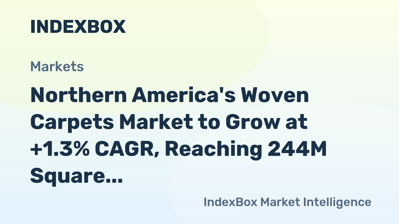 Northern America's Woven Carpets Market to Grow at +1.3% CAGR, Reaching 244M Square Meters by 2035