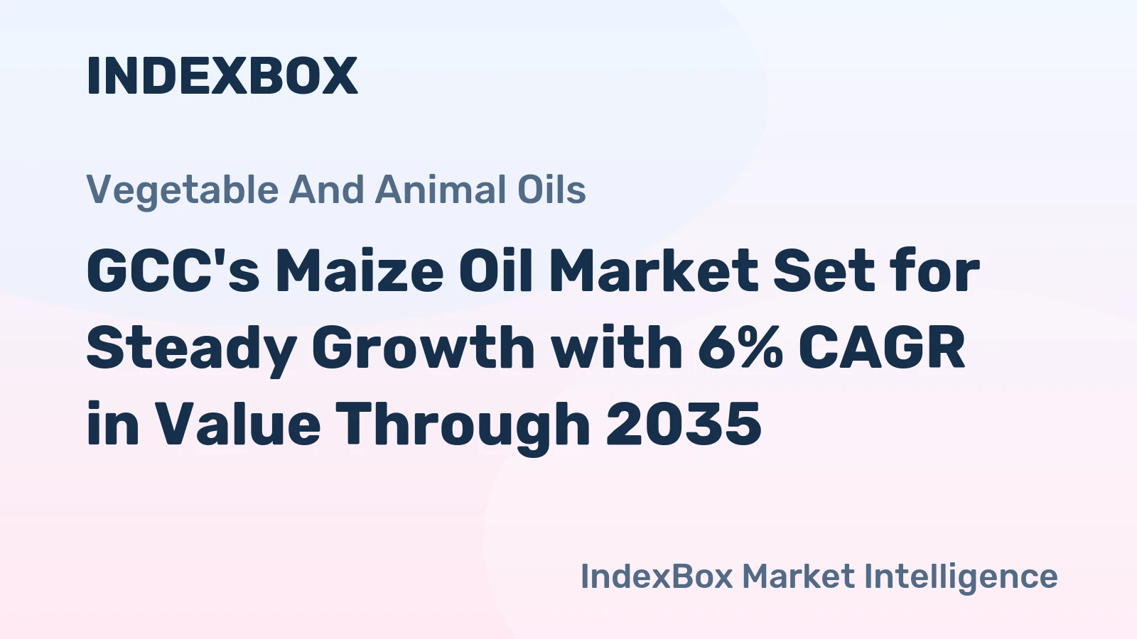 GCC's Maize Oil Market Set for Steady Growth with 6% CAGR in Value Through 2035
