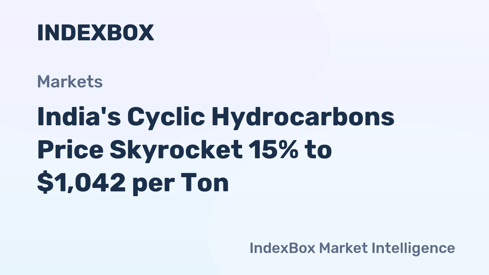 India's Cyclic Hydrocarbons Price Skyrocket 15% to $1,042 per Ton