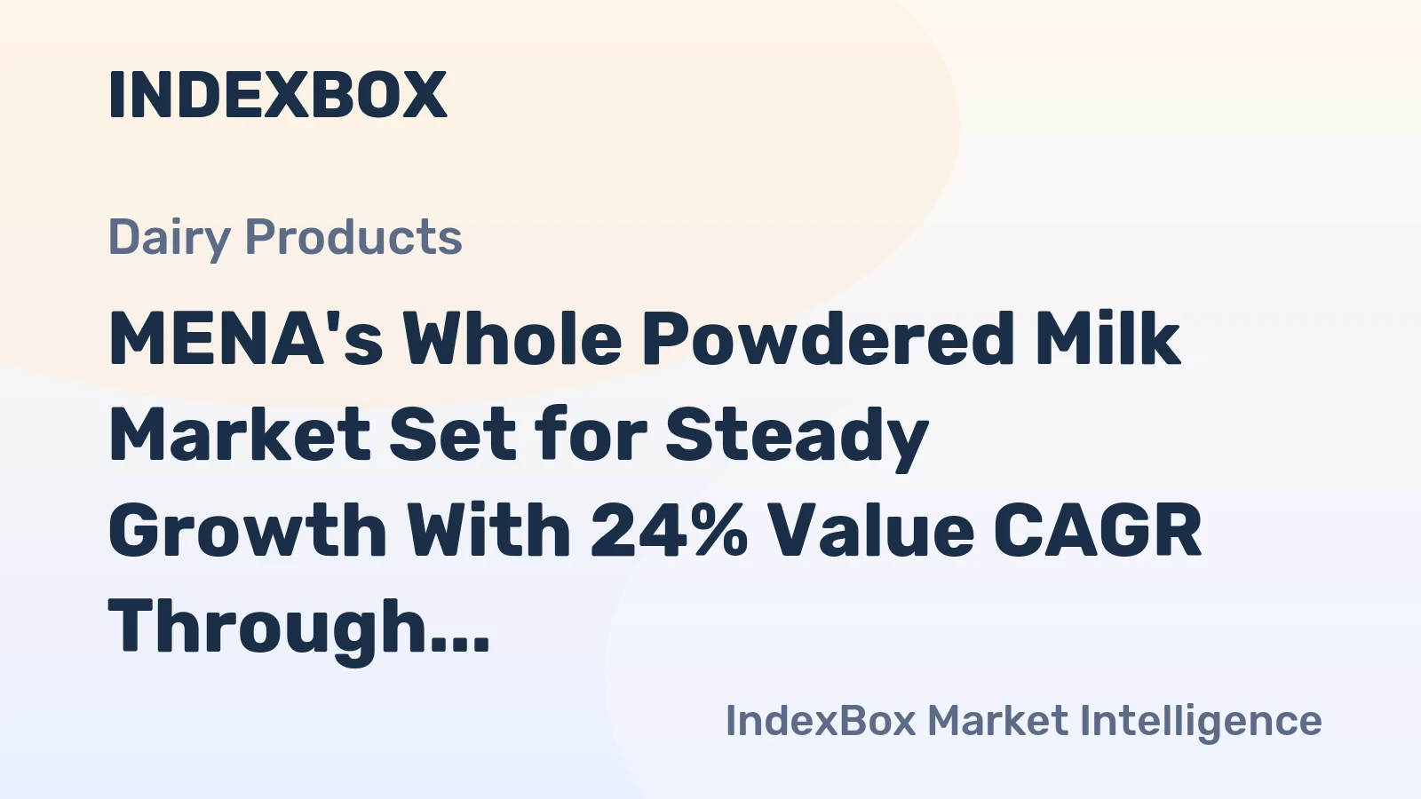 MENA's Whole Powdered Milk Market Set for Steady Growth With 24% Value CAGR Through 2035