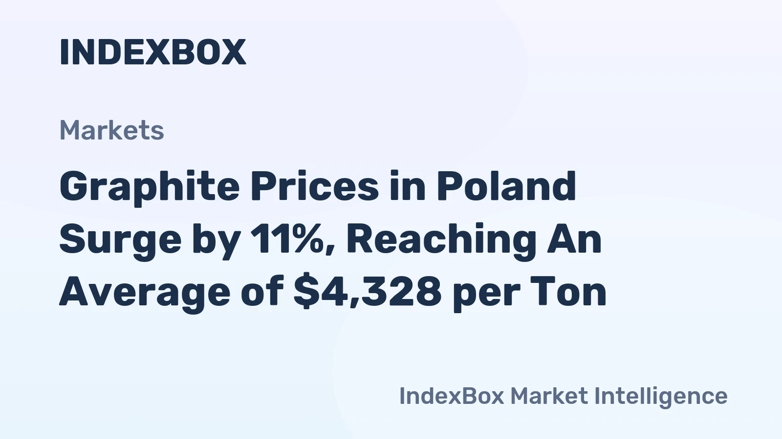 Graphite Prices in Poland Surge by 11%, Reaching An Average of $4,328 per Ton.
