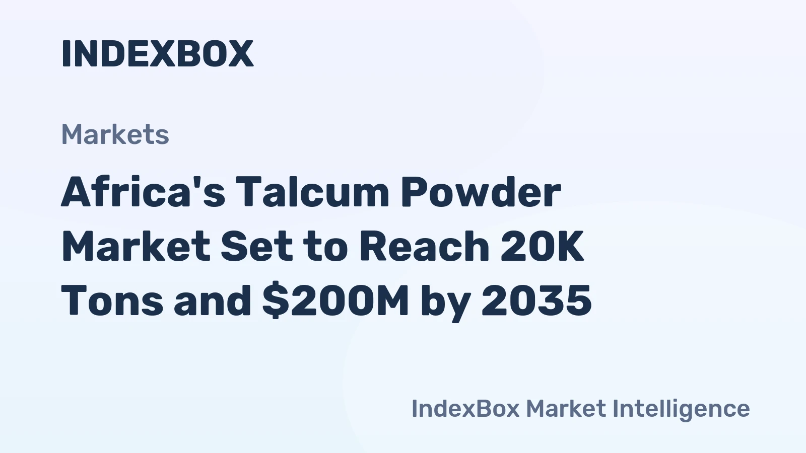 Africa's Talcum Powder Market Set to Reach 20K Tons and $200M by 2035