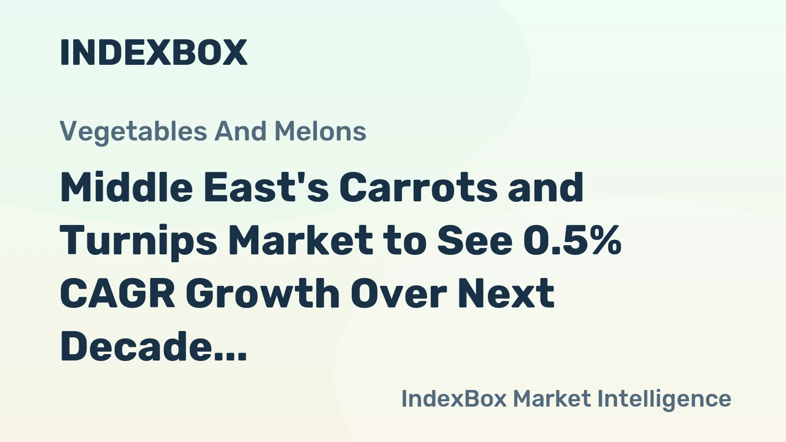 Middle East's Carrots and Turnips Market to See 0.5% CAGR Growth Over Next Decade