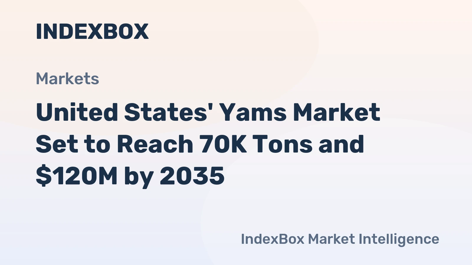 United States' Yams Market Set to Reach 70K Tons and $120M by 2035
