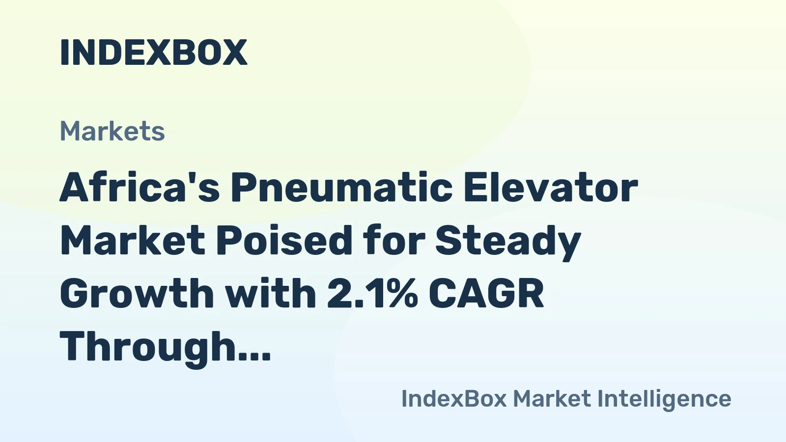 Africa's Pneumatic Elevator Market Poised for Steady Growth with 2.1% CAGR Through 2035