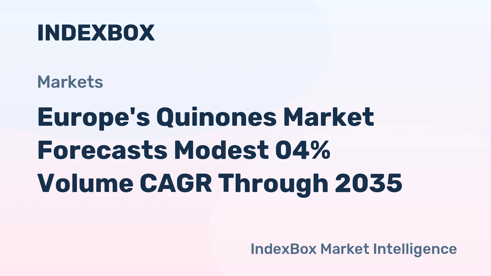 Europe's Quinones Market Forecasts Modest 04% Volume CAGR Through 2035