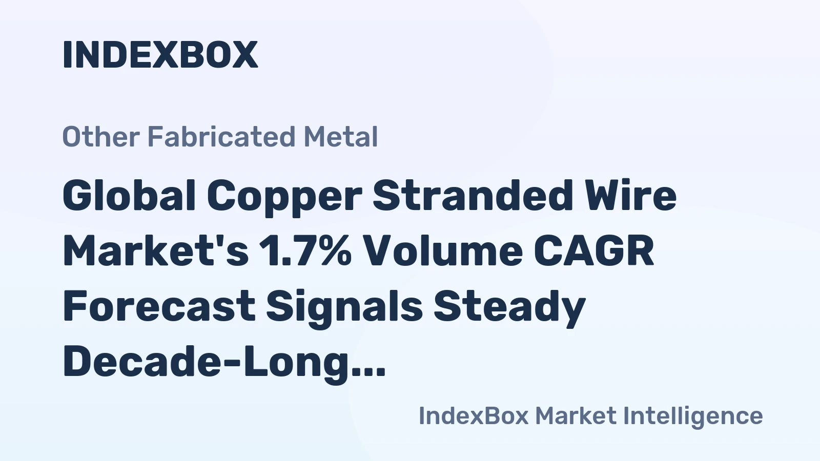 Global Copper Stranded Wire Market's 1.7% Volume CAGR Forecast Signals Steady Decade-Long Expansion