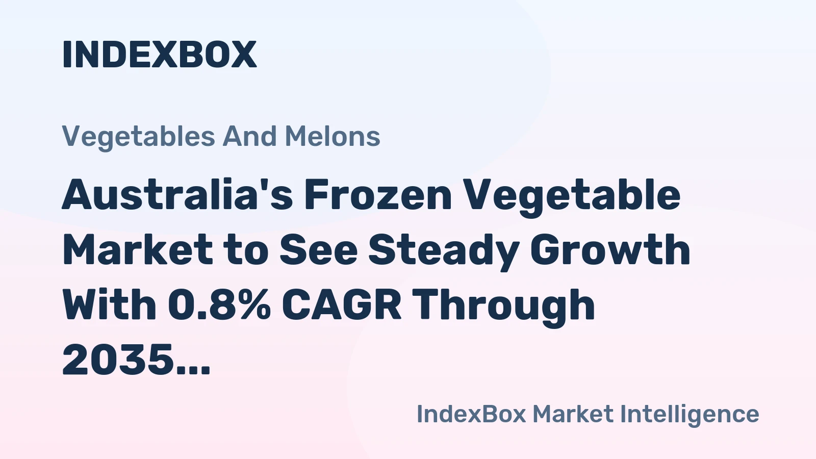 Australia's Frozen Vegetable Market to See Steady Growth With 0.8% CAGR Through 2035