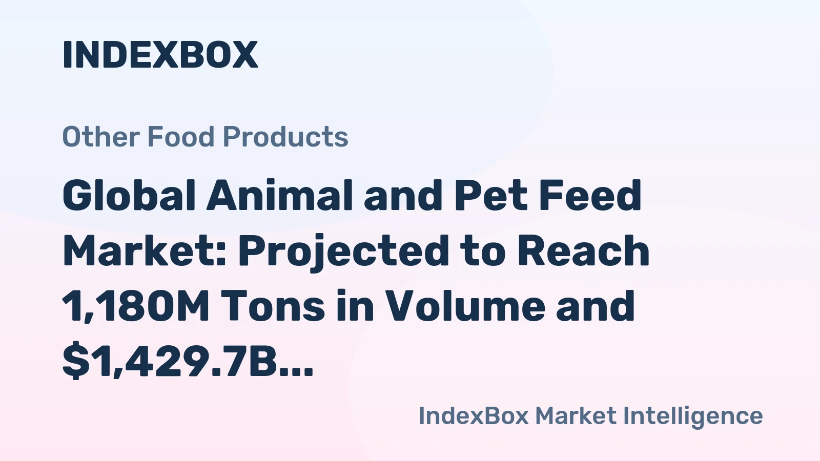 Global Animal and Pet Feed Market: Projected to Reach 1,180M Tons in Volume and $1,429.7B in Value by 2035