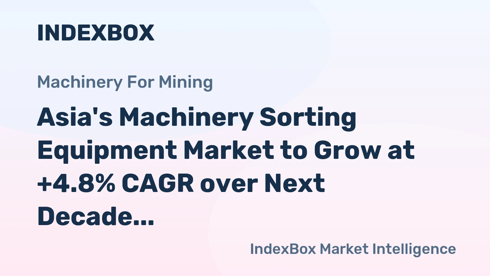 Asia's Machinery Sorting Equipment Market to Grow at +4.8% CAGR over Next Decade, Reaching 6.7M Units by 2035