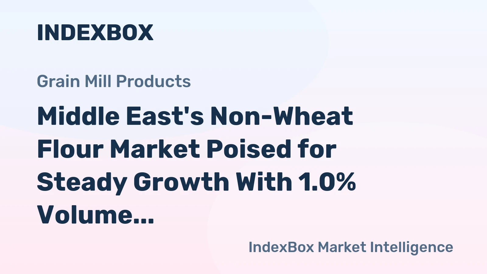 Middle East's Non-Wheat Flour Market Poised for Steady Growth With 1.0% Volume CAGR Through 2035